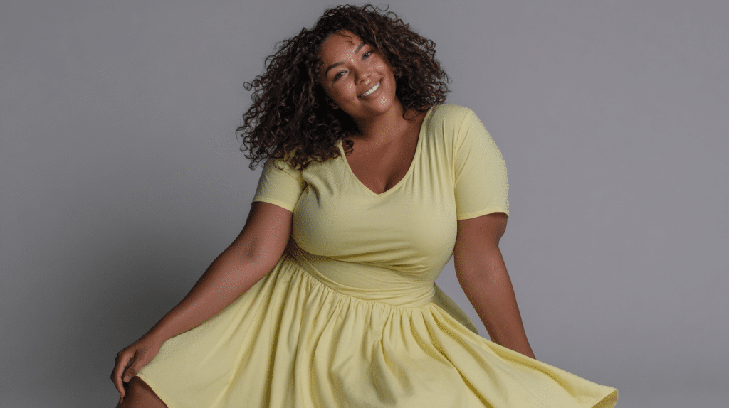 How to Dress with a FUPA: Cuts, Fabrics, Outfits Guide - Belle De Couture